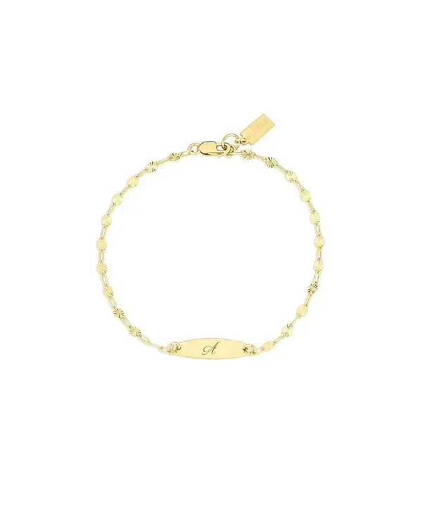 SET & STONES Banks Engraved Initial Bracelet - A