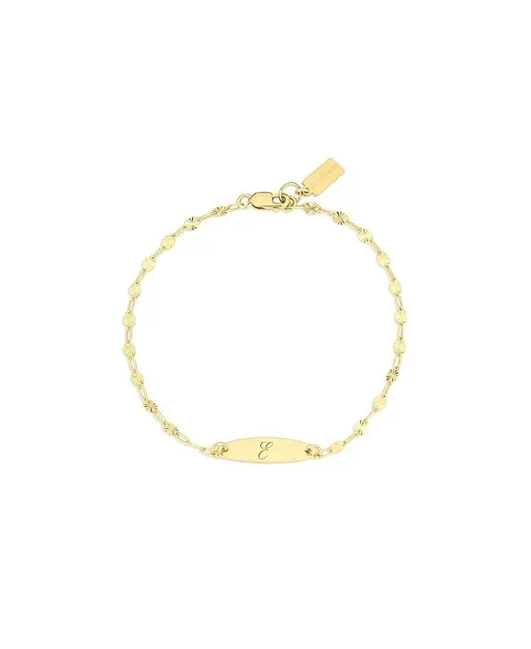 SET & STONES Banks Engraved Initial Bracelet - E