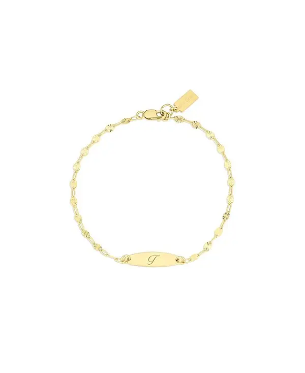 SET & STONES Banks Engraved Initial Bracelet - T