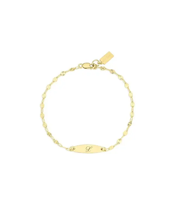 SET & STONES Banks Engraved Initial Bracelet - X