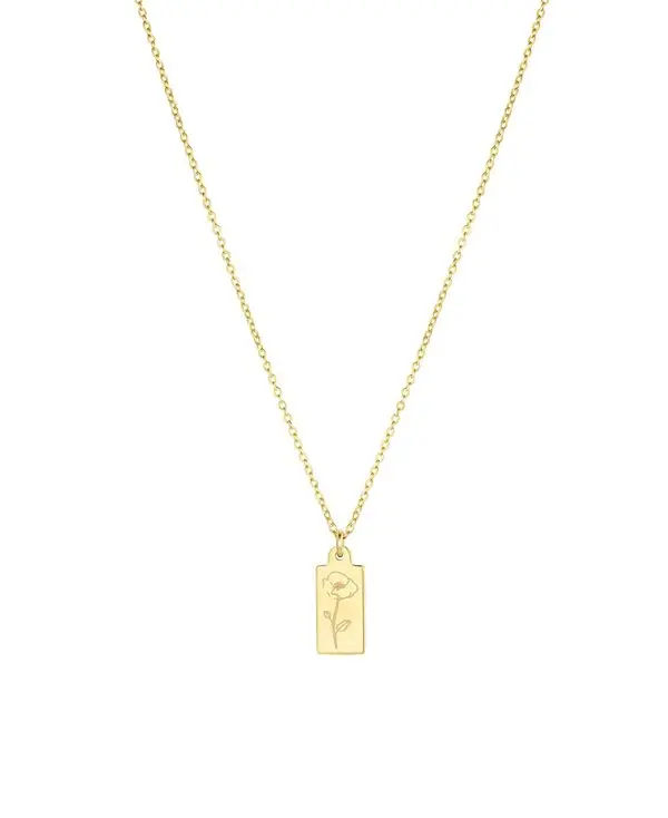 SET & STONES Tawney Birth Flower Necklace - August