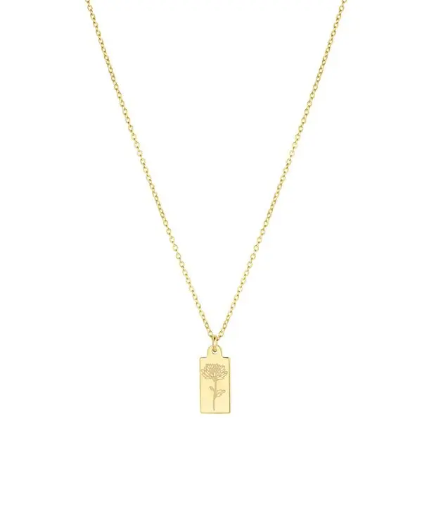 SET & STONES Tawney Birth Flower Necklace - November