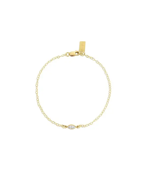 SET & STONES Marquise Birthstone Bracelet - April
