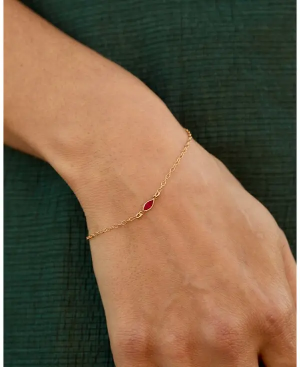 SET & STONES Marquise Birthstone Bracelet - August