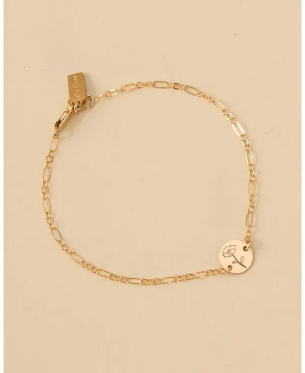 SET & STONES Lily Birth Flower Bracelet - June