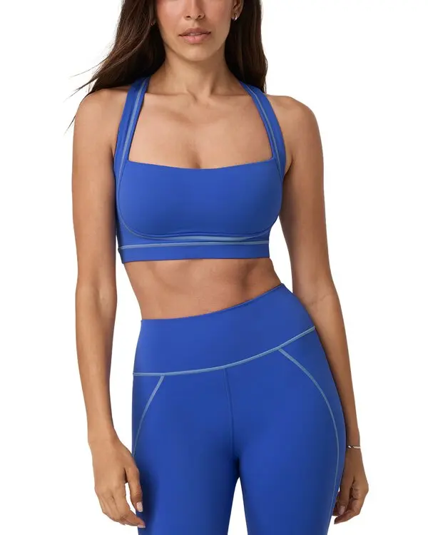 Vuori Allthefeels Linework Sports Bra - Electric Blue