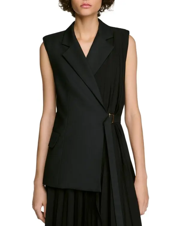 Sandro Eleonore Tailored Wrap Maxi Dress