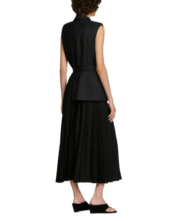 Sandro Eleonore Tailored Wrap Maxi Dress