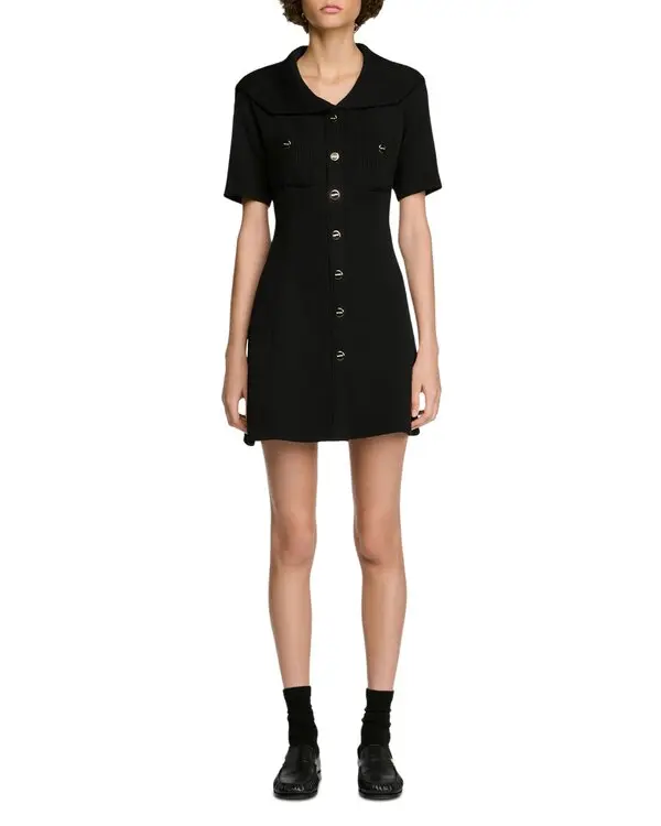 Sandro Sabrina Sailor Collar Mini Dress