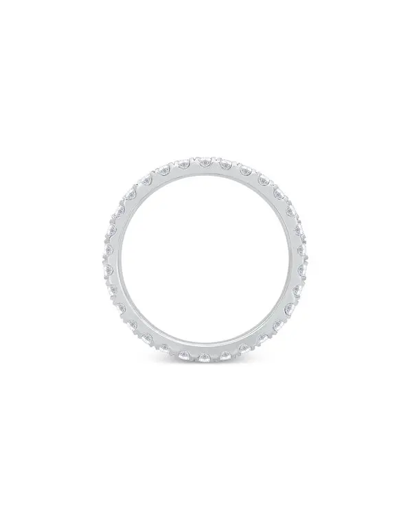 Bloomingdale'S Diamond Pave Set Eternity Ring In 14k Gold, 1.0 Tcw - White Gold