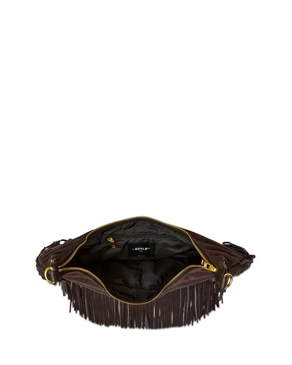 THINK ROYLN Songbird Fringed Suede Shoulder Bag