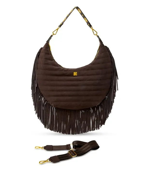 THINK ROYLN Songbird Fringed Suede Shoulder Bag