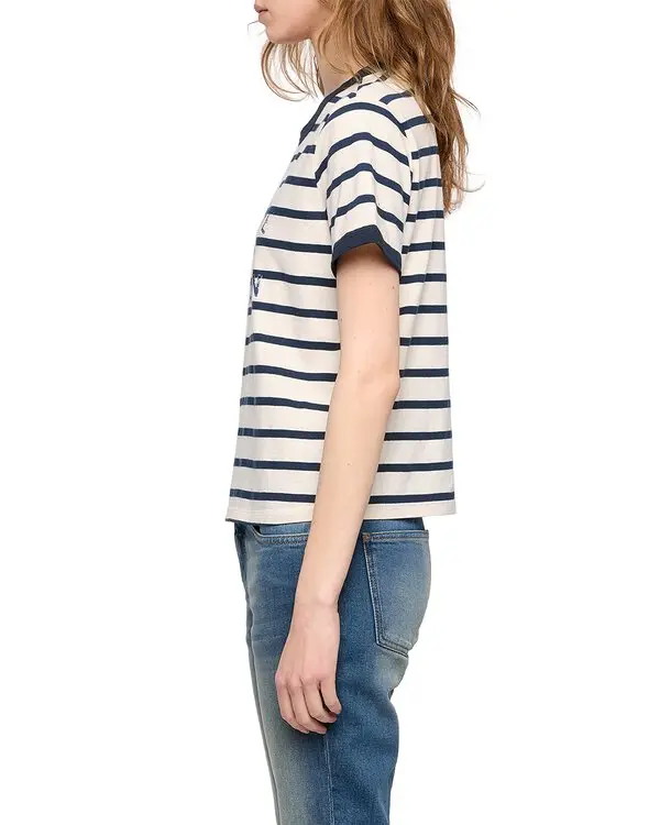 Zadig&Voltaire East Hampton Striped Graphic Tee