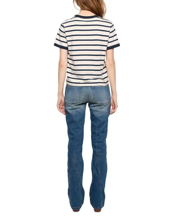 Zadig&Voltaire East Hampton Striped Graphic Tee