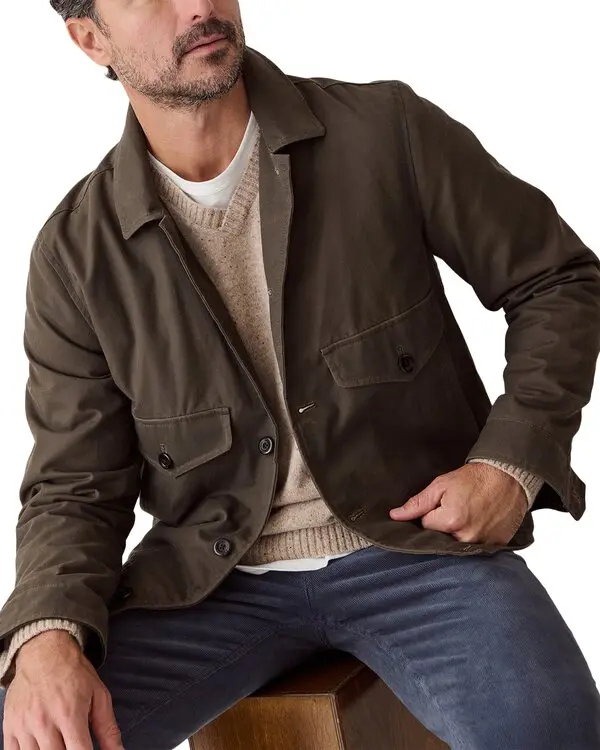 Marine Layer The Sawyer Waxed Cotton Trucker Jacket