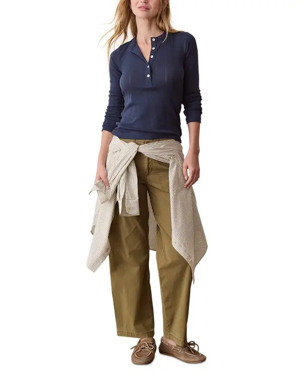 Marine Layer Lexi Pointelle Henley Top