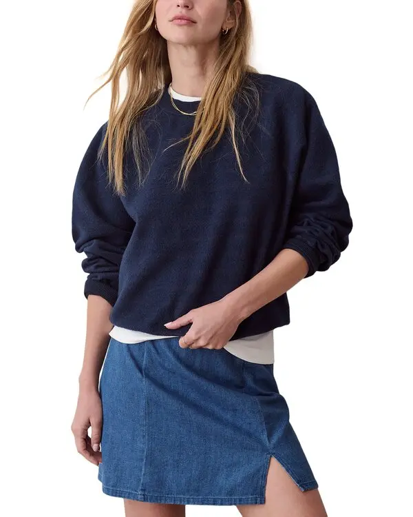 Marine Layer Cloud 9 Cotton Blend Fleece Reversible Sweatshirt