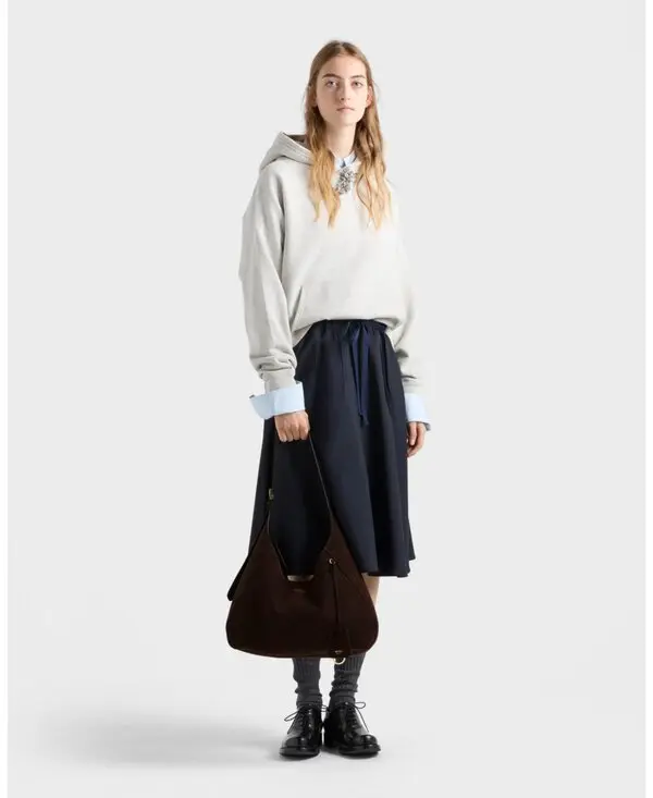 Prada Boogie Large Suede Bag
