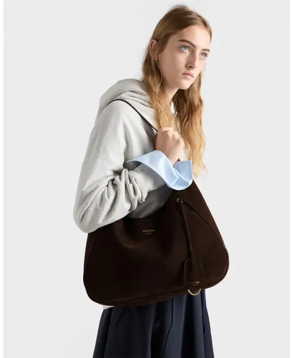 Prada Boogie Large Suede Bag
