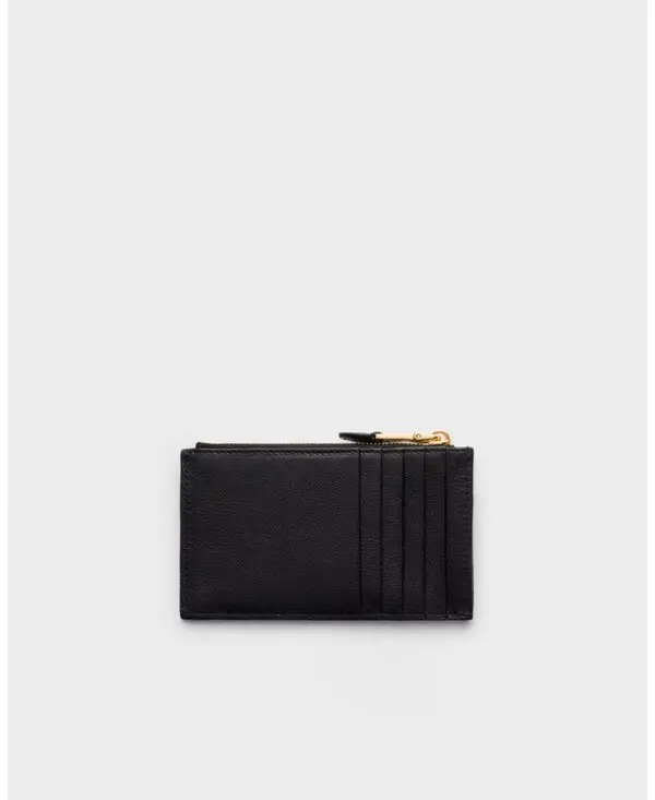 Prada Leather Card Holder - Black