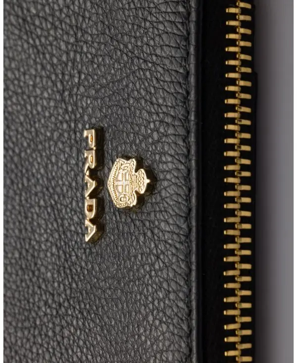 Prada Leather Card Holder - Black