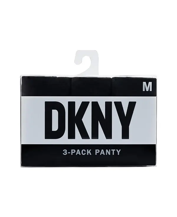 Dkny Seamless Litewear Cut Anywhere Thong Boxed 3pk - Black