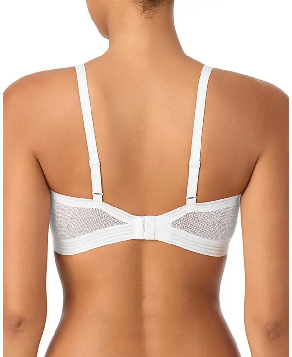 Dkny Sheer Stripe Bralette - White