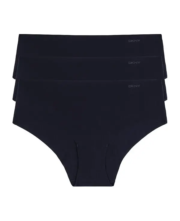Dkny Seamless Litewear Cut Anywhere Hipster 3pk - Black