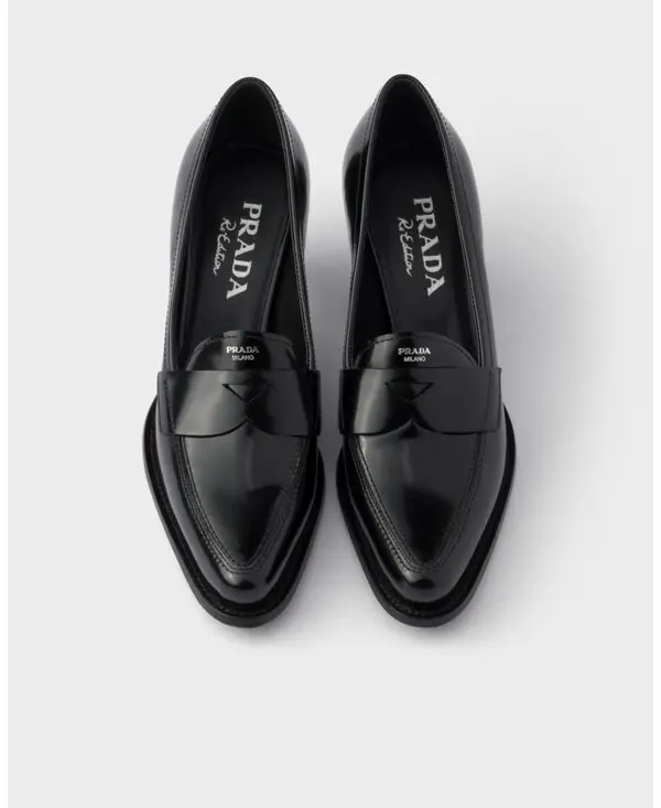 Prada Brushed Leather Loafers