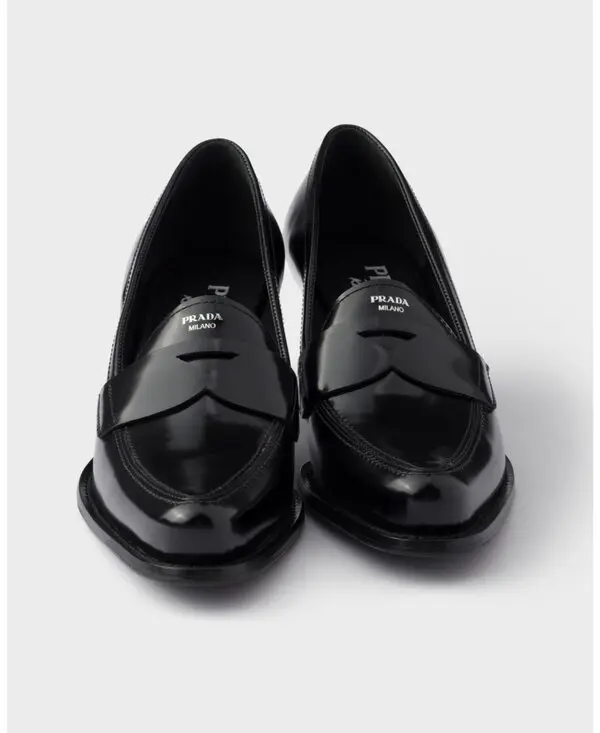 Prada Brushed Leather Loafers