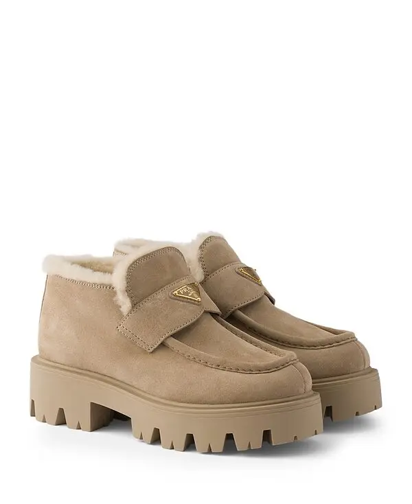 Prada Suede Loafers - Desert Beige