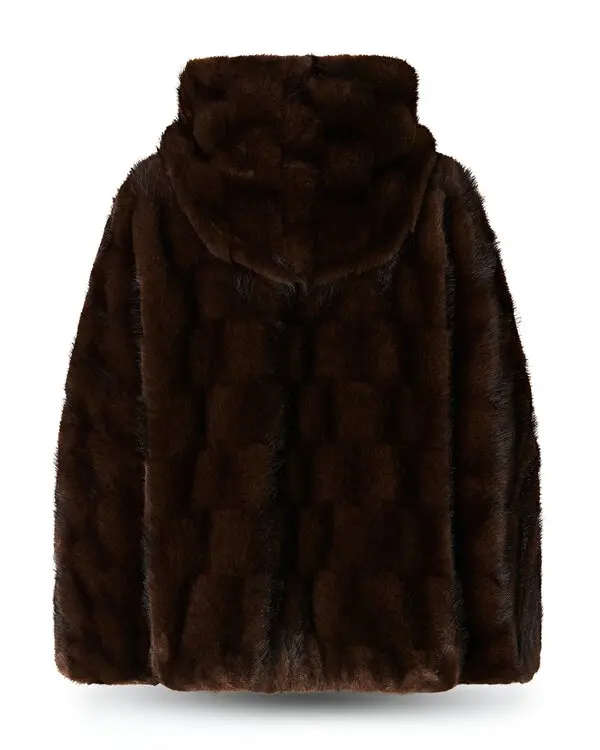Pinko Cadetia Hooded Faux Fur Jacket