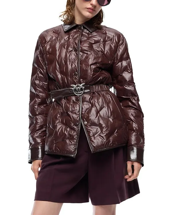 Pinko Dipladenia Belted Puffer Coat
