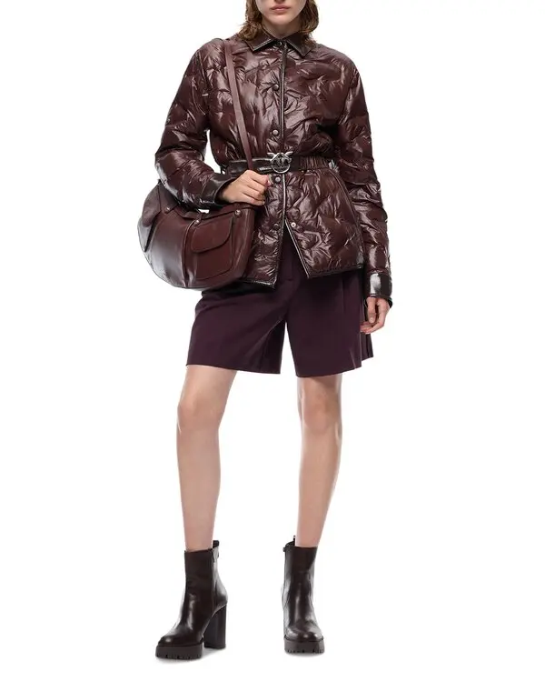 Pinko Dipladenia Belted Puffer Coat