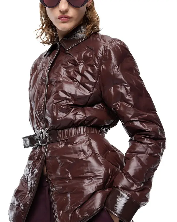 Pinko Dipladenia Belted Puffer Coat