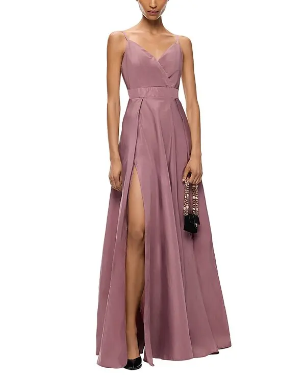 Pinko Cherokee High Slit Sleeveless Gown - Dusky Mauve
