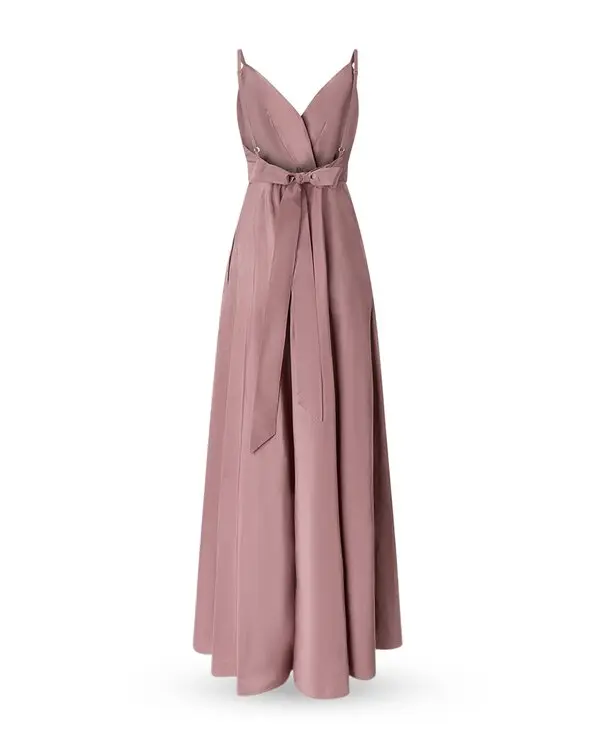 Pinko Cherokee High Slit Sleeveless Gown - Dusky Mauve