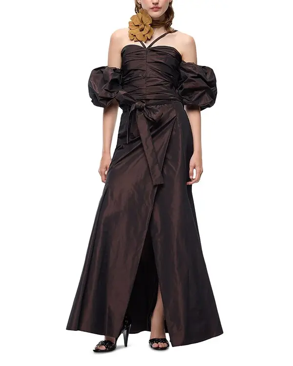 Pinko Pick-up Gonna Taffeta Skirt