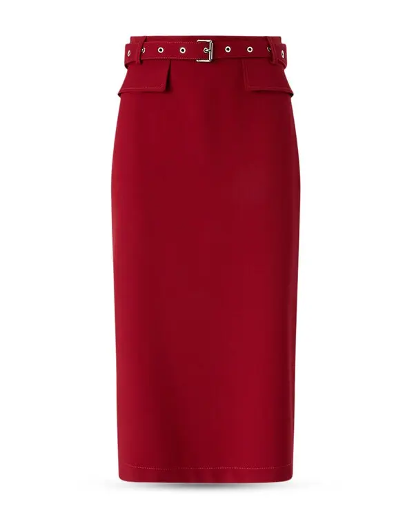 Pinko Gazania Belted Crepe Skirt