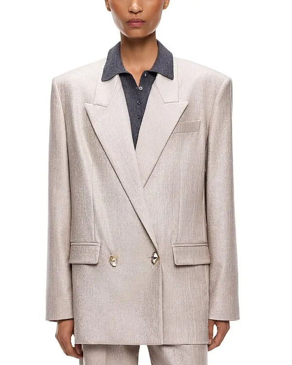 Pinko Cayman Metallic Double Breasted Blazer