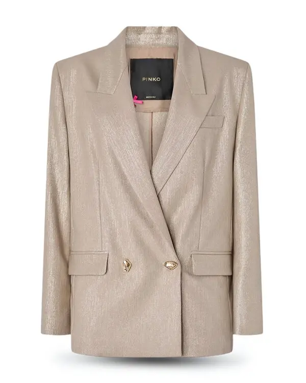 Pinko Cayman Metallic Double Breasted Blazer