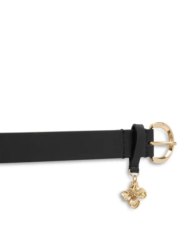 Pinko Borchi Flower Studded Leather Belt