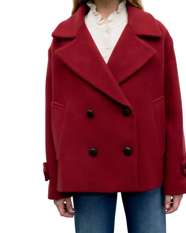 Gerard Darel Alla Wool Blend Oversized Collar Coat