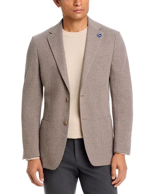 Hart Schaffner Marx New York Fit Wool & Cotton Jersey Soft Jacket - Tan