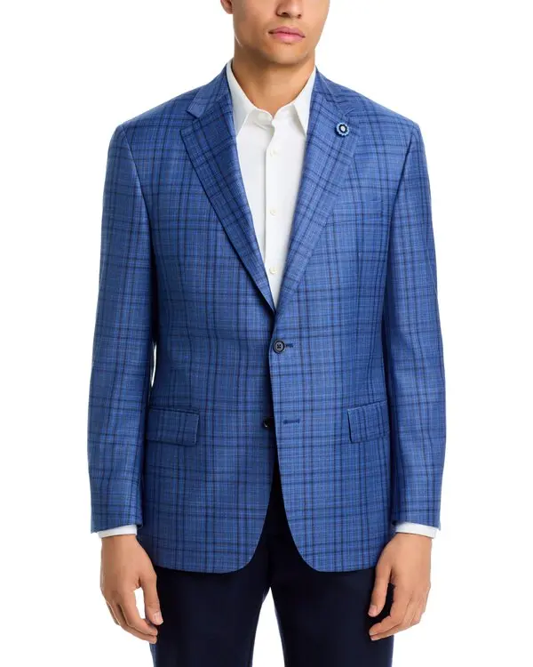 Hart Schaffner Marx New York Fit Graph Plaid Wool Sport Coat