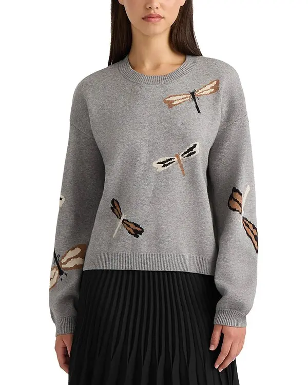 NVLT Dragonfly Intarsia Crewneck Sweater