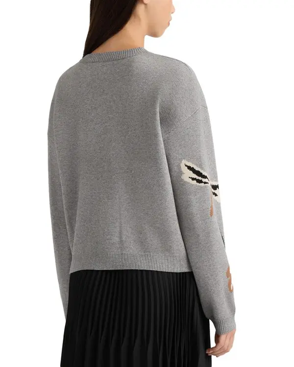 NVLT Dragonfly Intarsia Crewneck Sweater