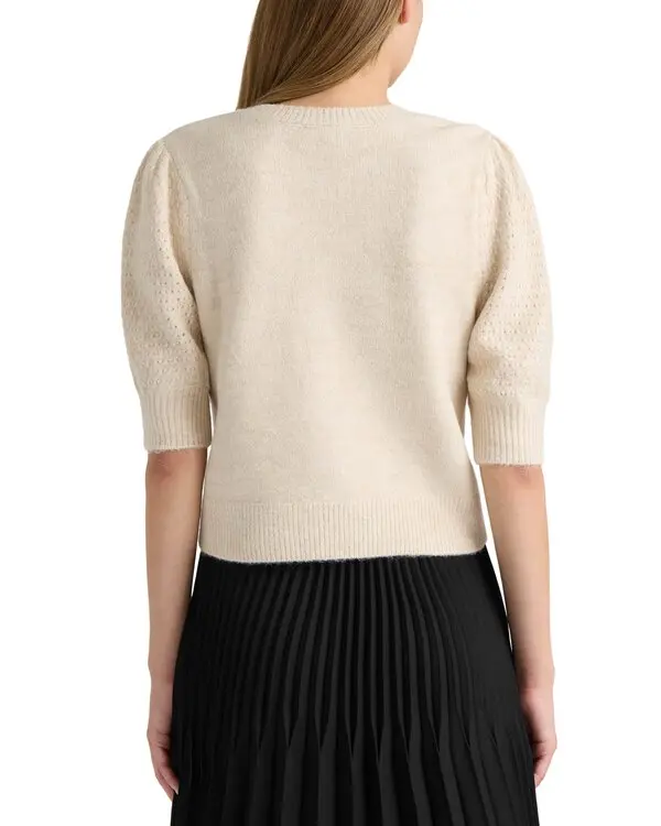 NVLT Flower Embroidered Sweater - Oatmeal Mix