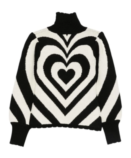 Farm Rio Graduated Knitted Sweater - Black