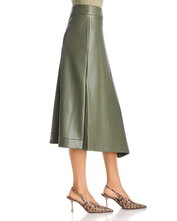 Hugo Boss Ventara1 Faux Leather Midi Skirt